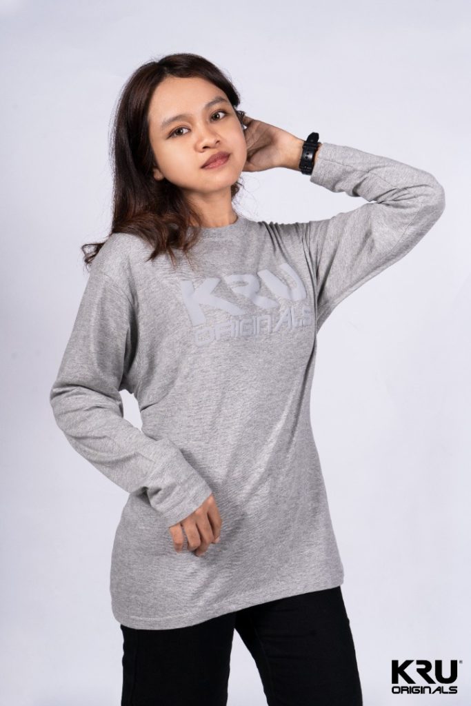 KRU Originals Embossed Collection Long Sleeve T-Shirts (Grey) – KRU2U